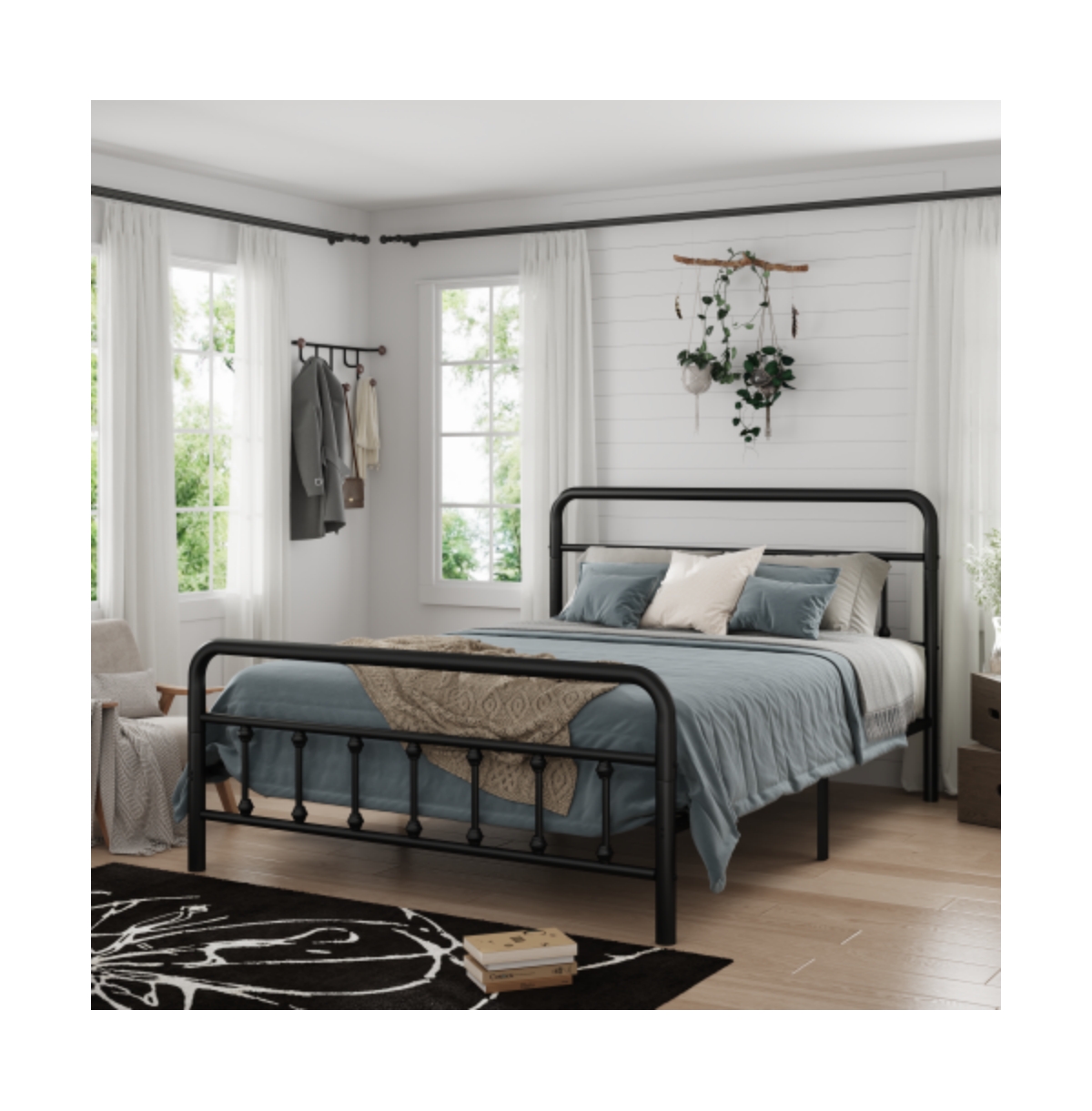 Click here for Lucky One Queen Size Metal Bed Frame with Headboar... prices