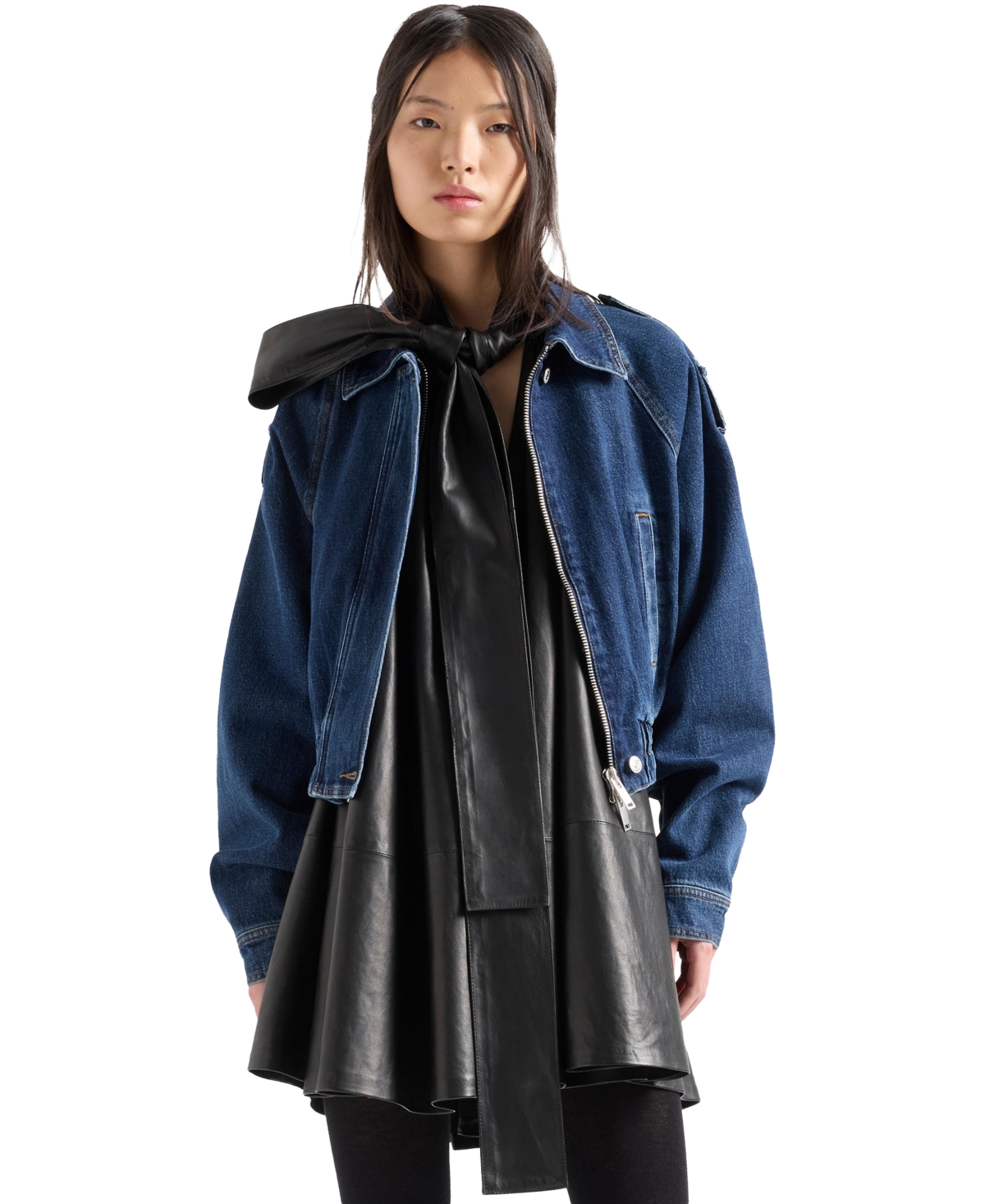 Click here for 7 For All Mankind Womens Aviator Relaxed-Fit Colla... prices