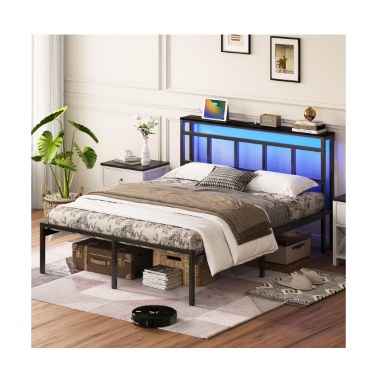 Click here for Lucky One 14 Inch Queen Size Bed Frame with Storag... prices