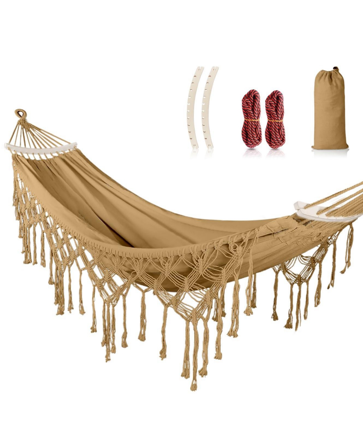 Click here for Piscifun Bohemian Tassel Canvas Yard Hammock With... prices