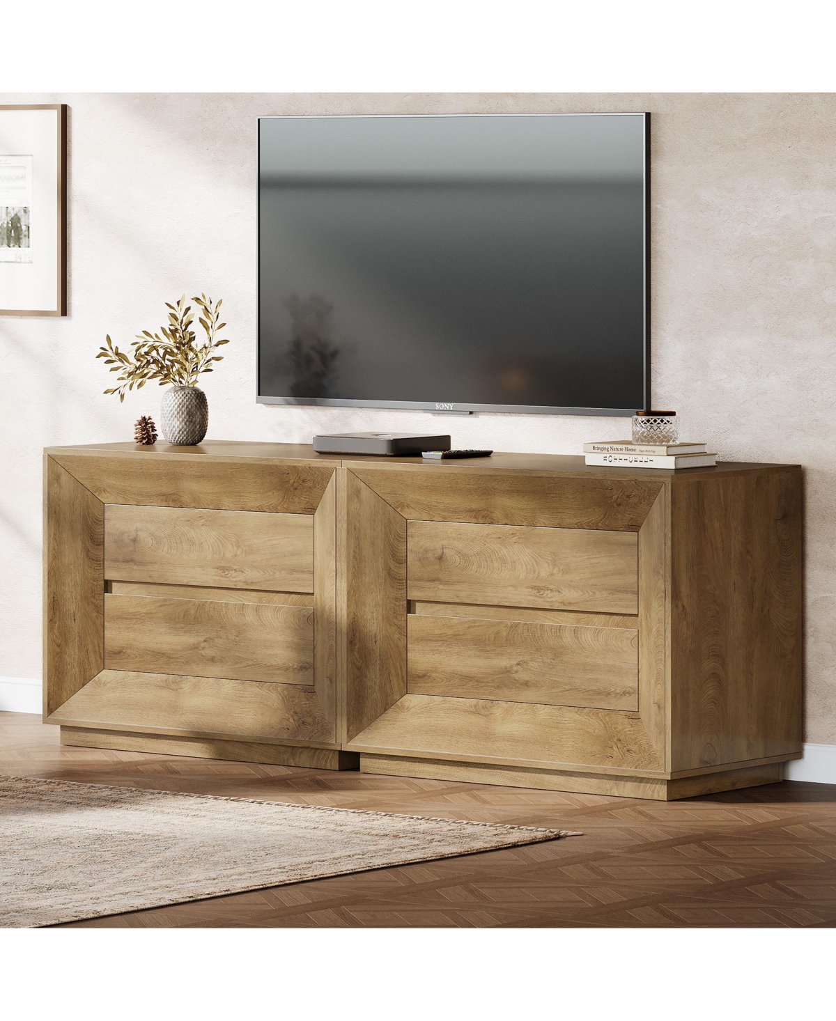 Click here for Tribesigns Large Nightstand Set of 2  Oversized Ni... prices