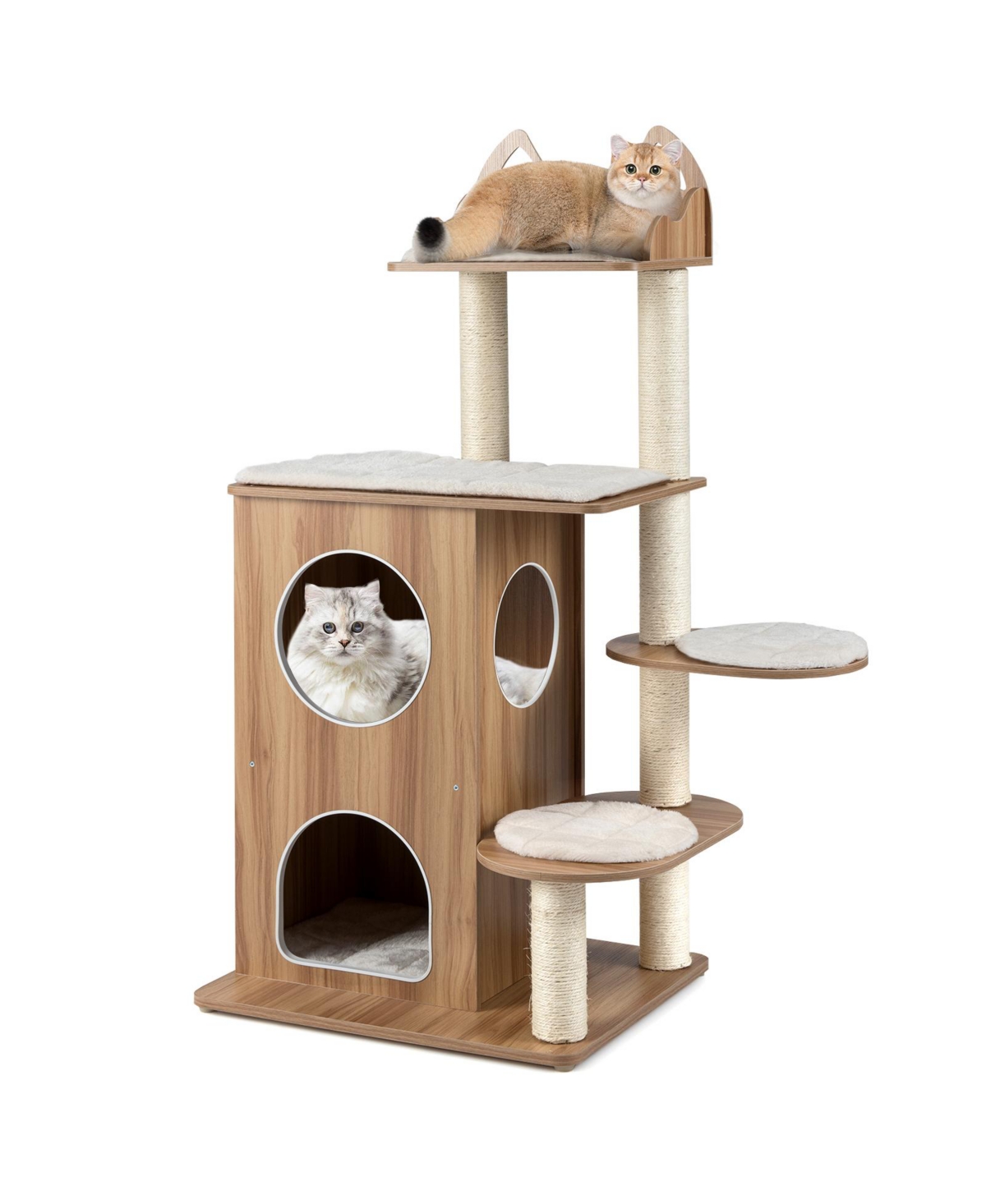 Click here for Gymax Wooden Cat Tree 48 Cat Tower for Indoor Cats... prices