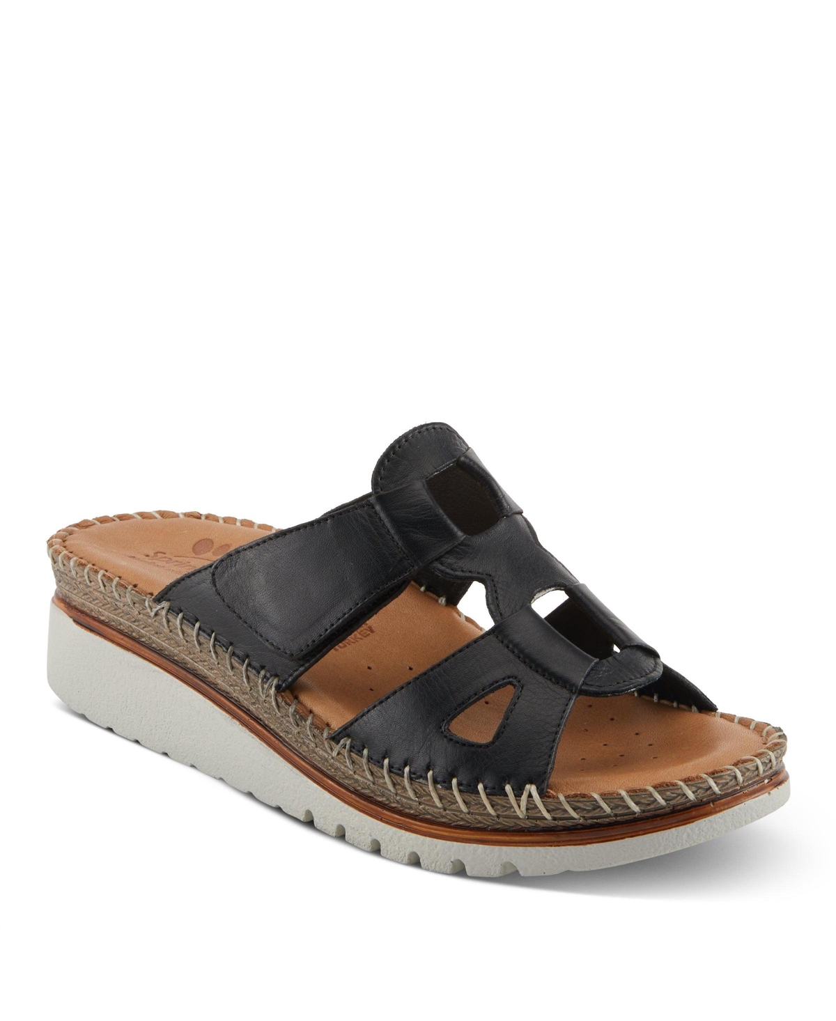 Click here for Spring Step Womens Montera Leather Slide with Buck... prices