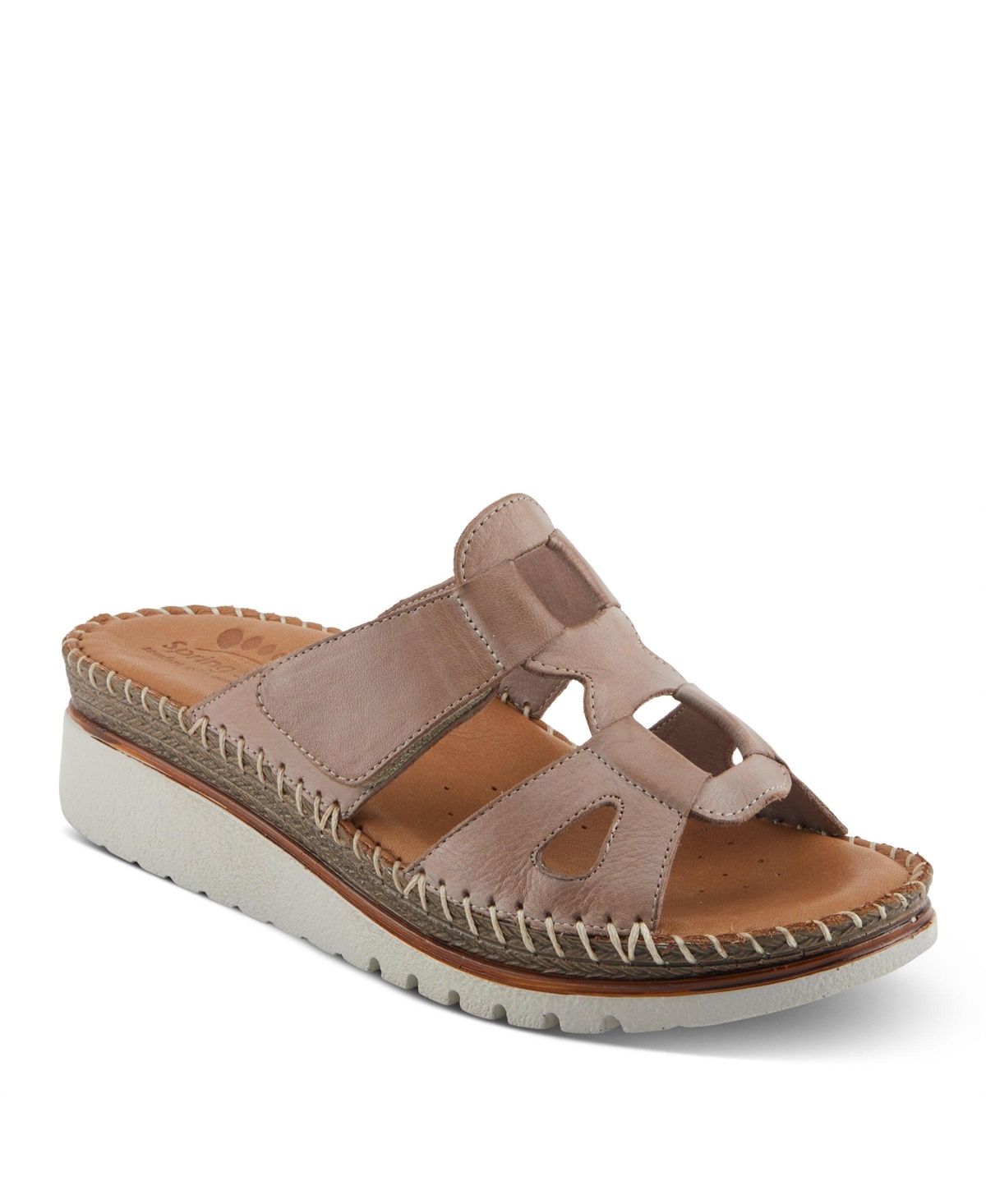 Click here for Spring Step Womens Montera Leather Slide with Buck... prices