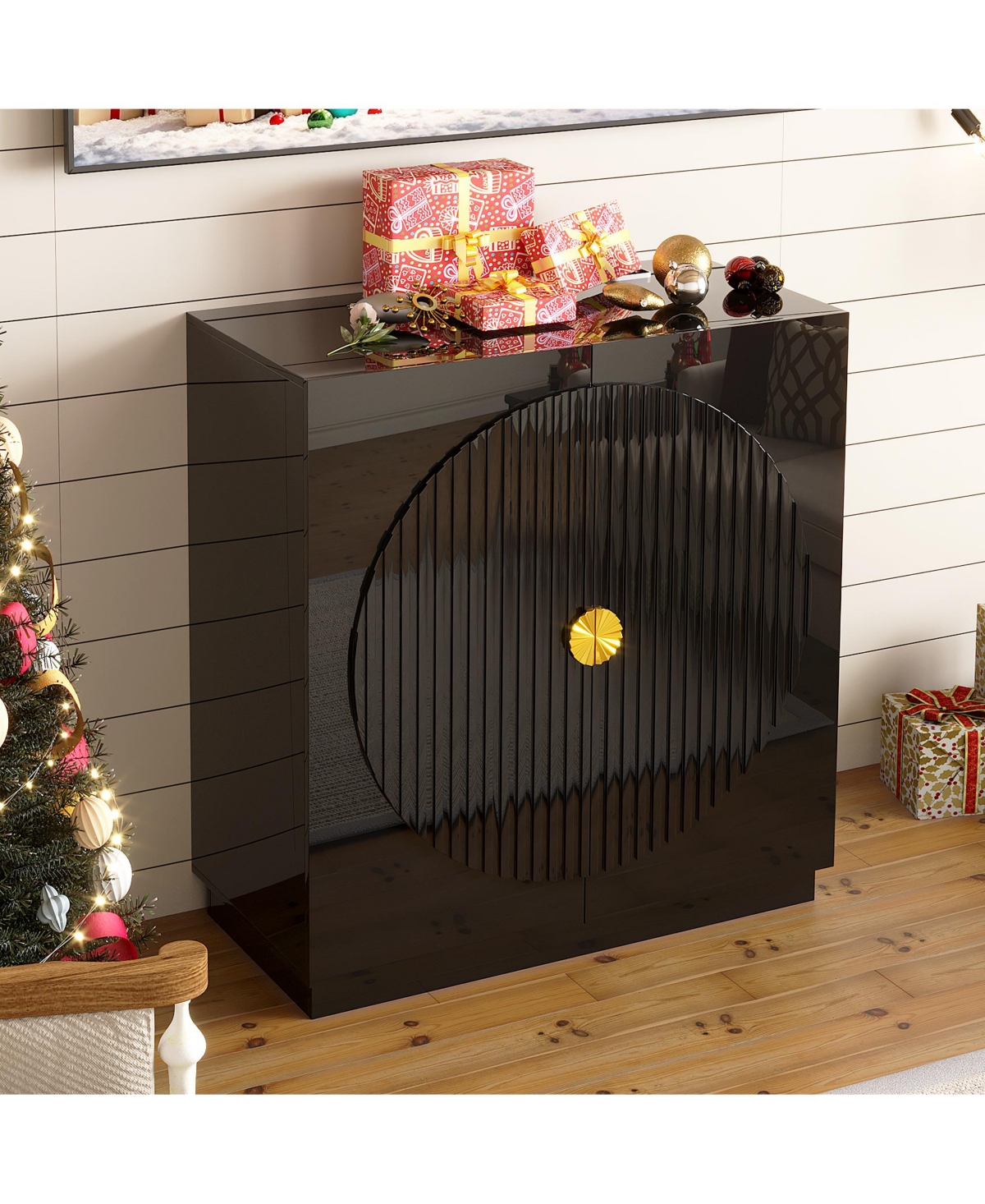 Click here for Vlsrka 2-Door Glossy Accent Cabinet with Adjustabl... prices