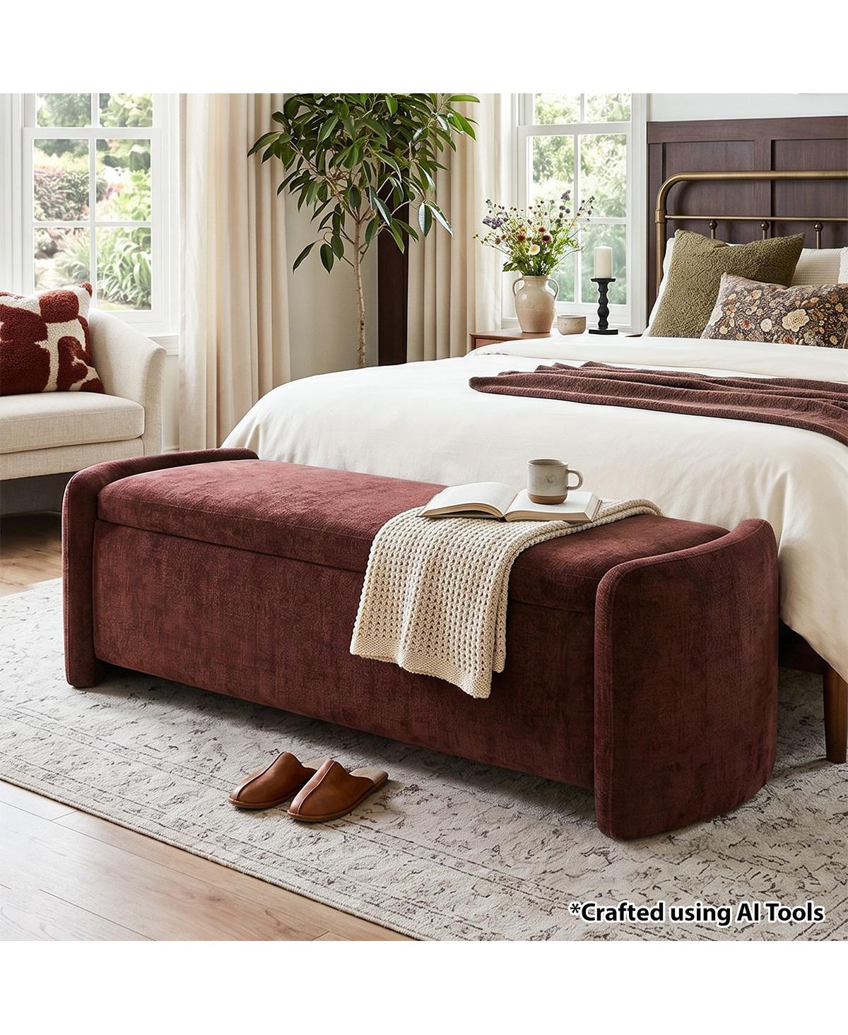Click here for Maison Boucle 60 End-of-Bed Storage Bench With Lif... prices