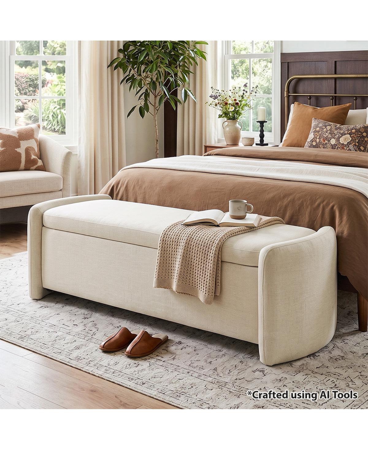 Click here for Maison Boucle 60 End-of-Bed Storage Bench With Lif... prices