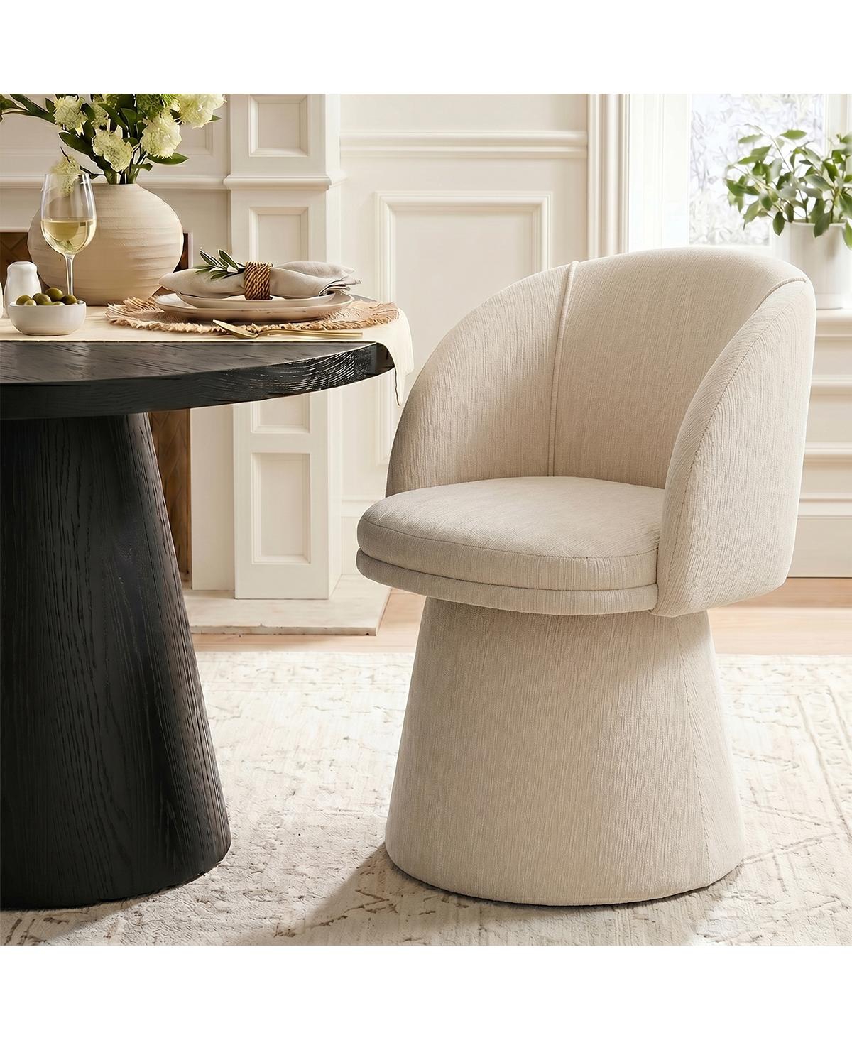 Click here for Maison Boucle Modern Upholstered Swivel Dining Cha... prices