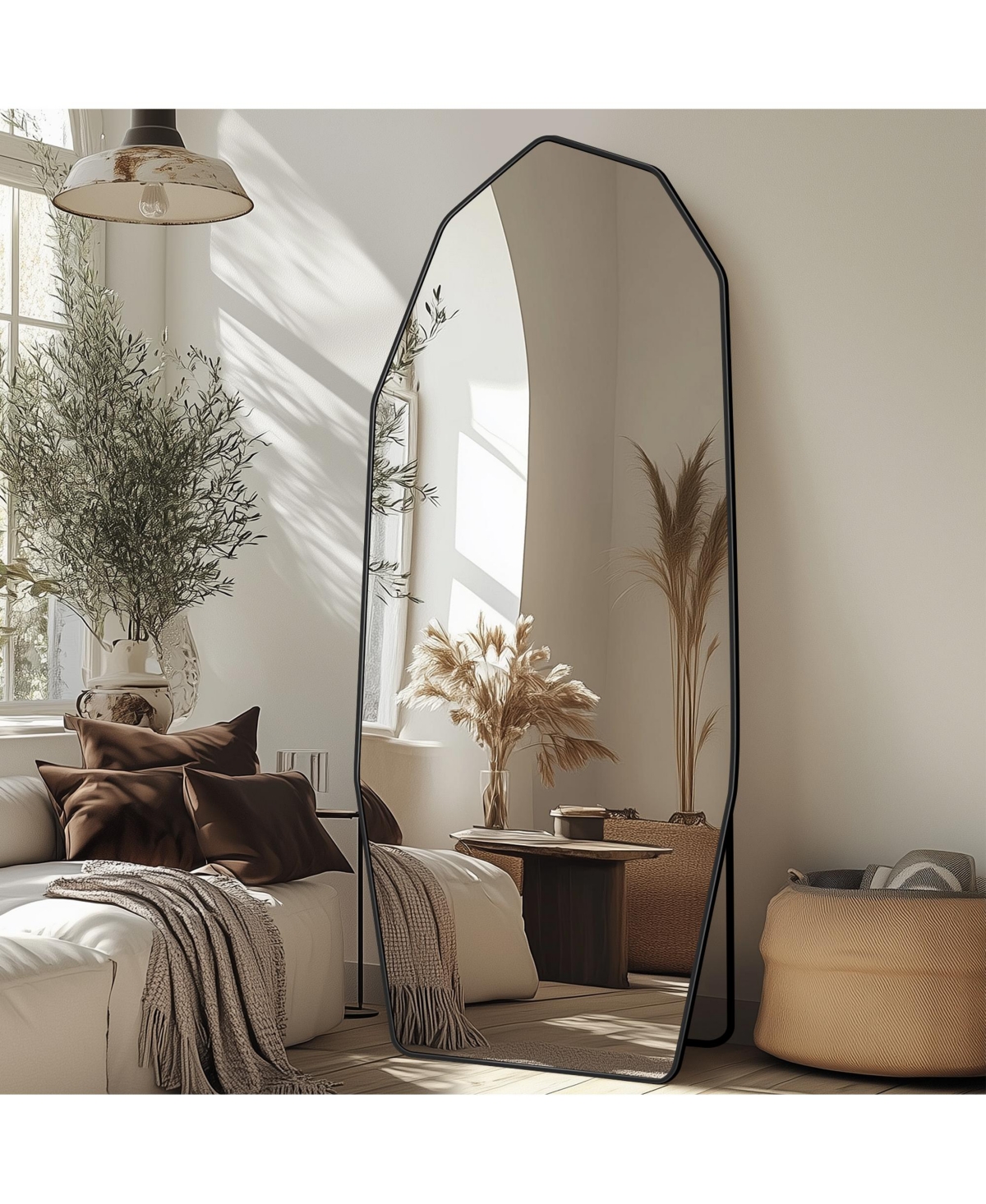 Click here for Antok Full Length Mirror  71x26 Diamond-shaped Flo... prices