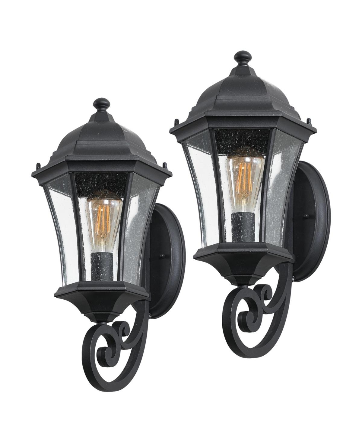 Click here for Asagikoiai 2-Pack Metal Outdoor Wall Lanterns  Wat... prices