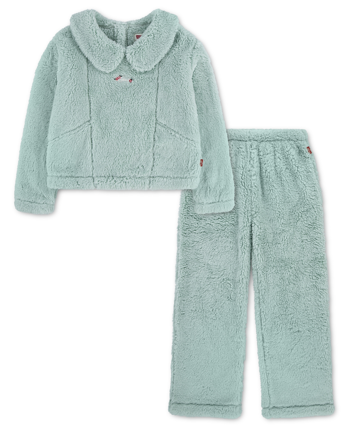 Click here for Levis Girls 4-6X Sherpa Top and Knit Pants  2-Piec... prices