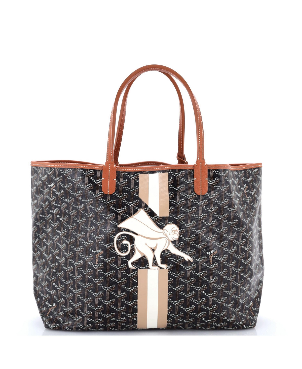Click here for Pre-Owned Goyard Pm Saint Louis Tote Printed Coate... prices