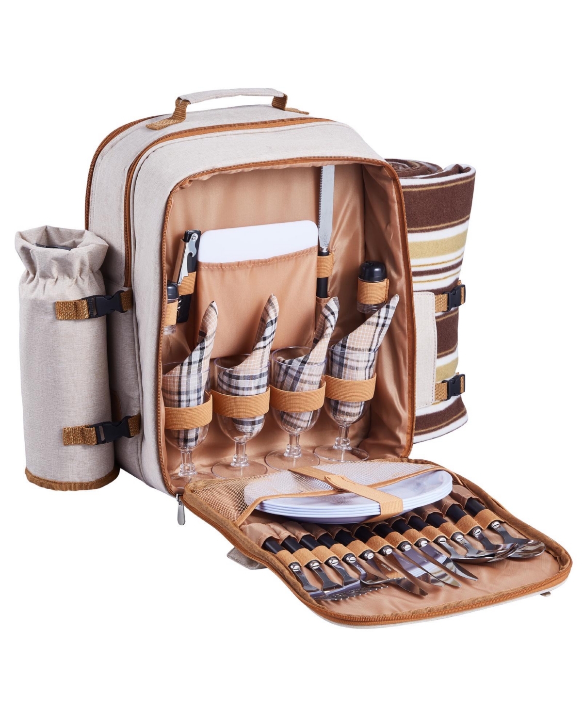 Click here for Sevorley Picnic Backpack for 4 with Insulated Cool... prices