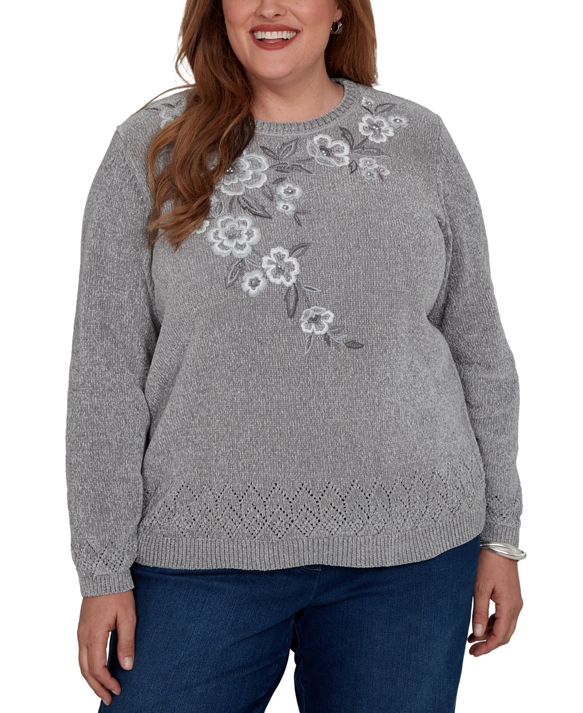 Click here for Alfred Dunner Plus Size Classic Embroidered Floral... prices