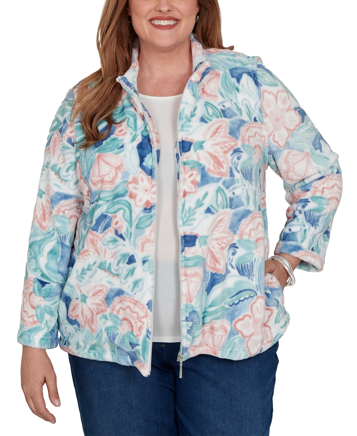 Click here for Alfred Dunner Plus Size Classic Patch Floral Cozy... prices