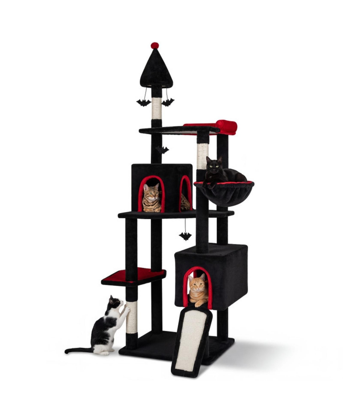 Click here for Hongge 75 Inch Gothic Cat Tree 6-Tier Cat Tower wi... prices