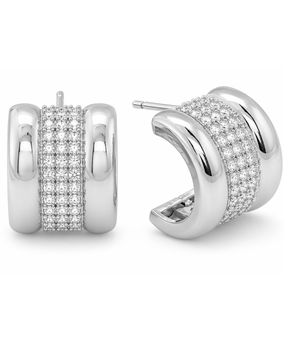 Click here for And Now This Cubic Zirconia Silver Plated Huggie H... prices