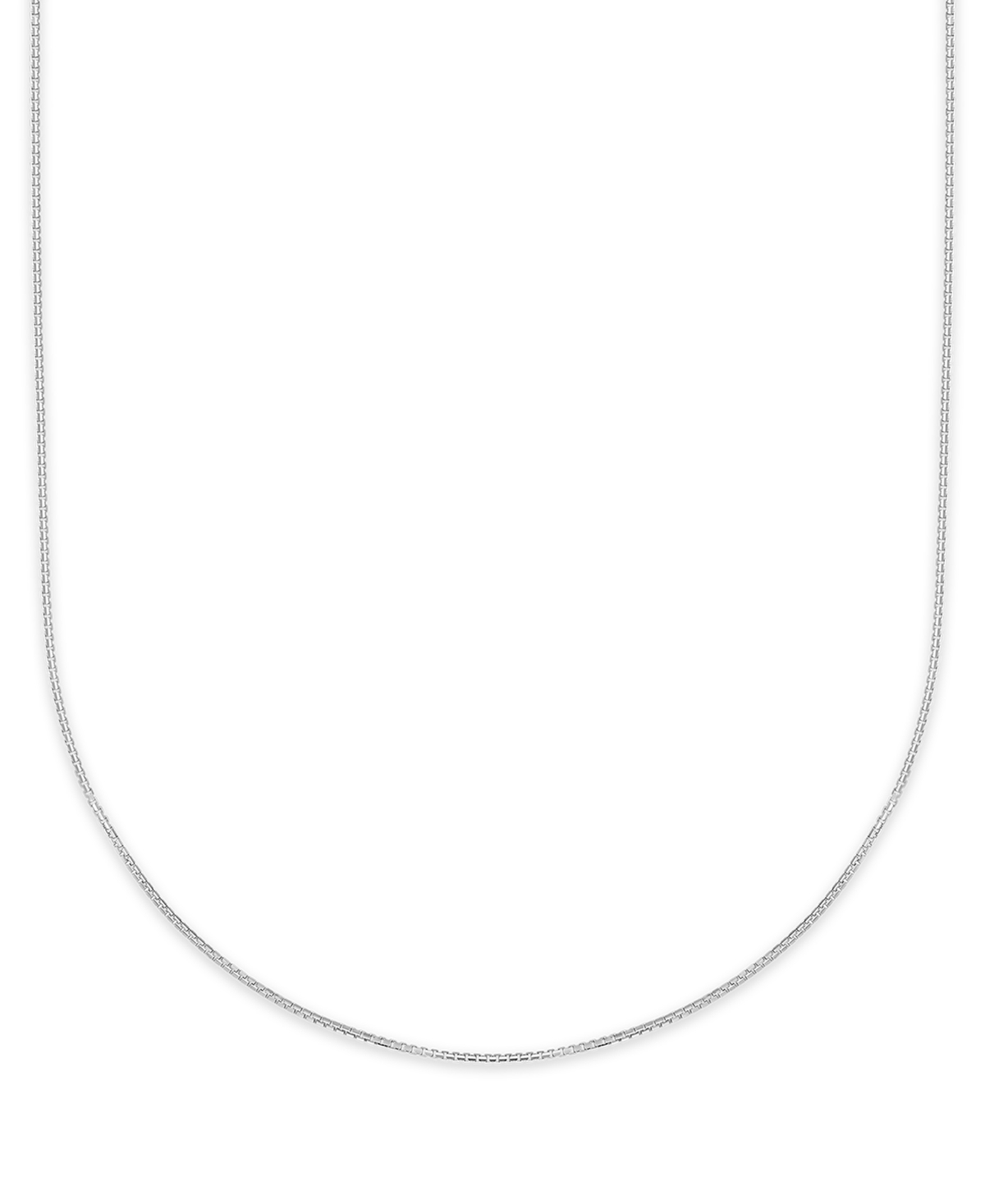 Click here for Macys Diamond-Cut Box Chain Necklace in 10k White... prices