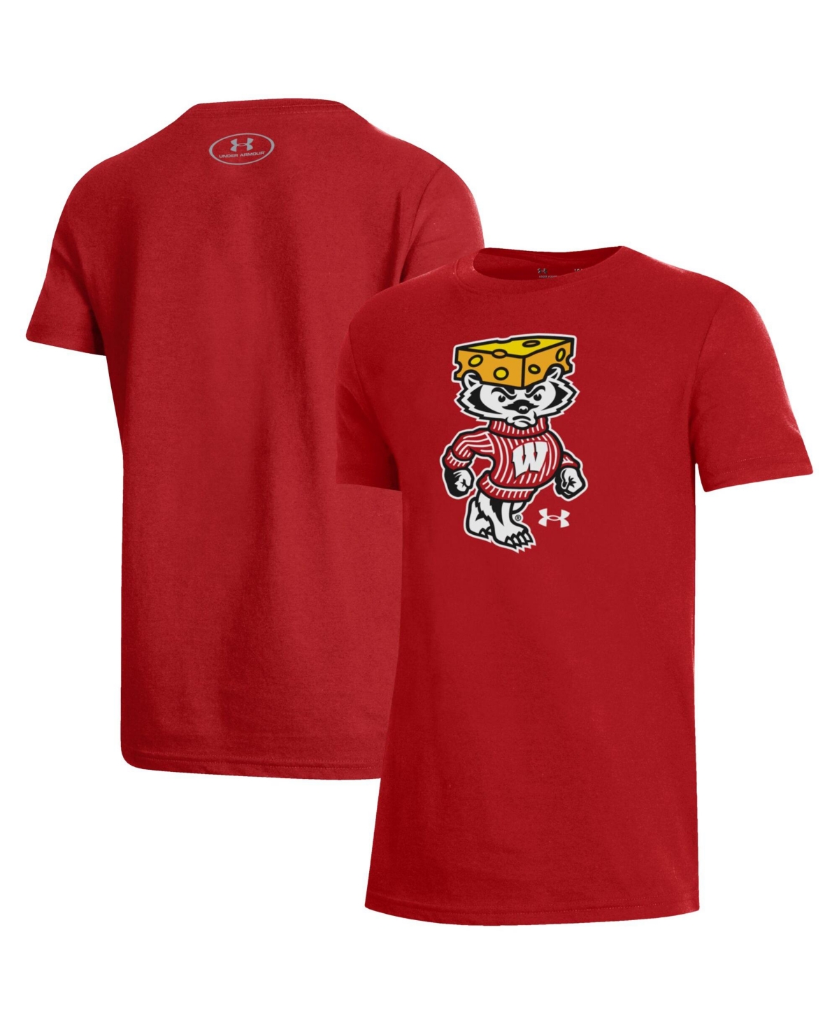 Click here for Under Armour Big Boys and Girls Red Wisconsin Badg... prices