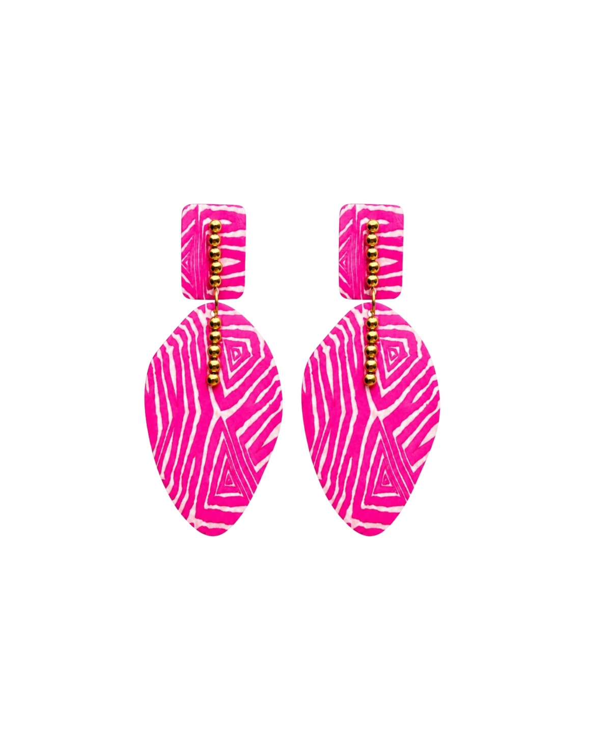 Click here for Swanky Designs Adana Statement Earrings - Fuchsia prices