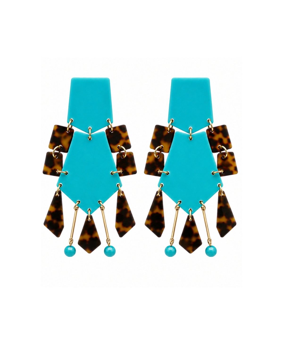 Click here for Swanky Designs Pippa Dangle Statement Earrings - T... prices