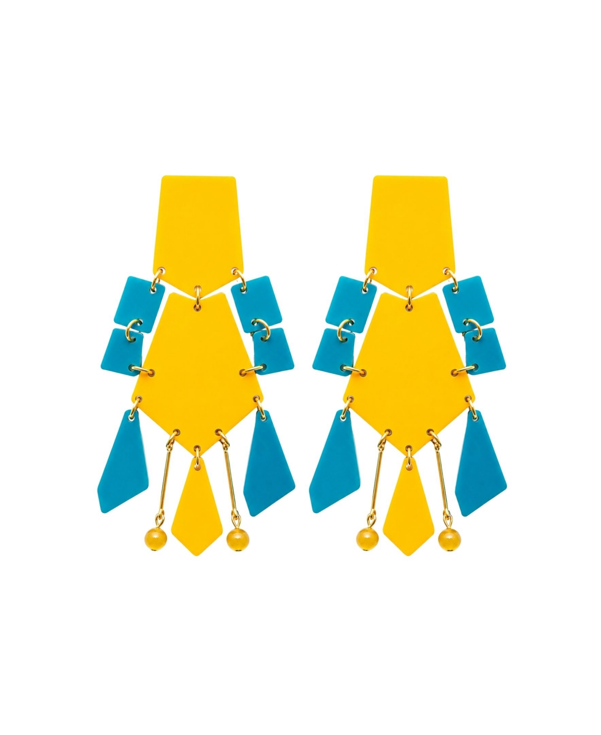 Click here for Swanky Designs Pippa Dangle Statement Earrings - Y... prices