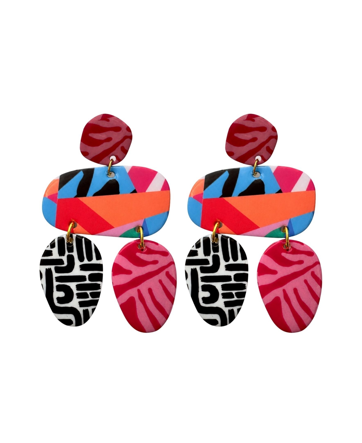 Click here for Swanky Designs Quinn Modern Statement Earrings - H... prices