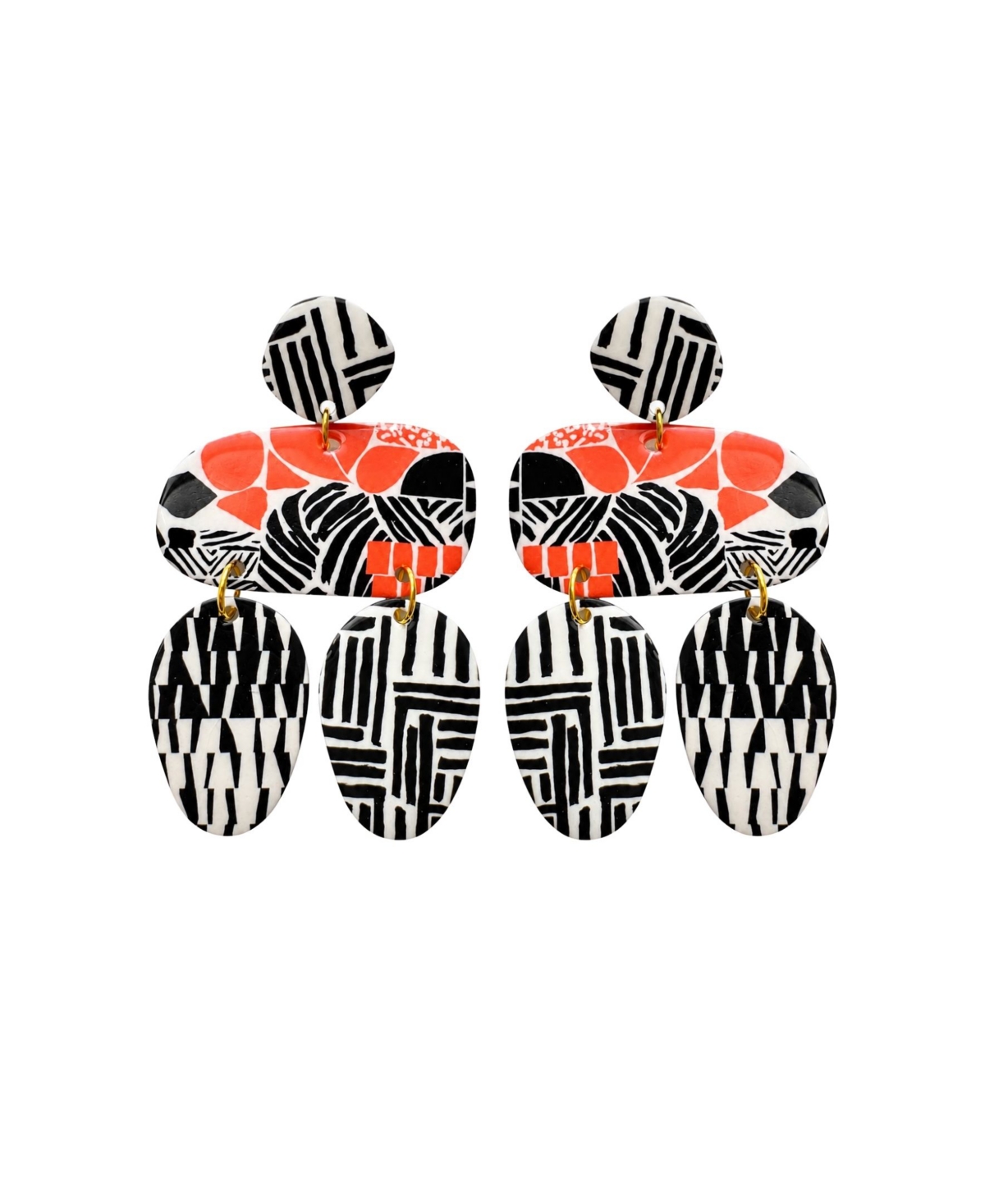 Click here for Swanky Designs Quinn Modern Statement Earrings - B... prices