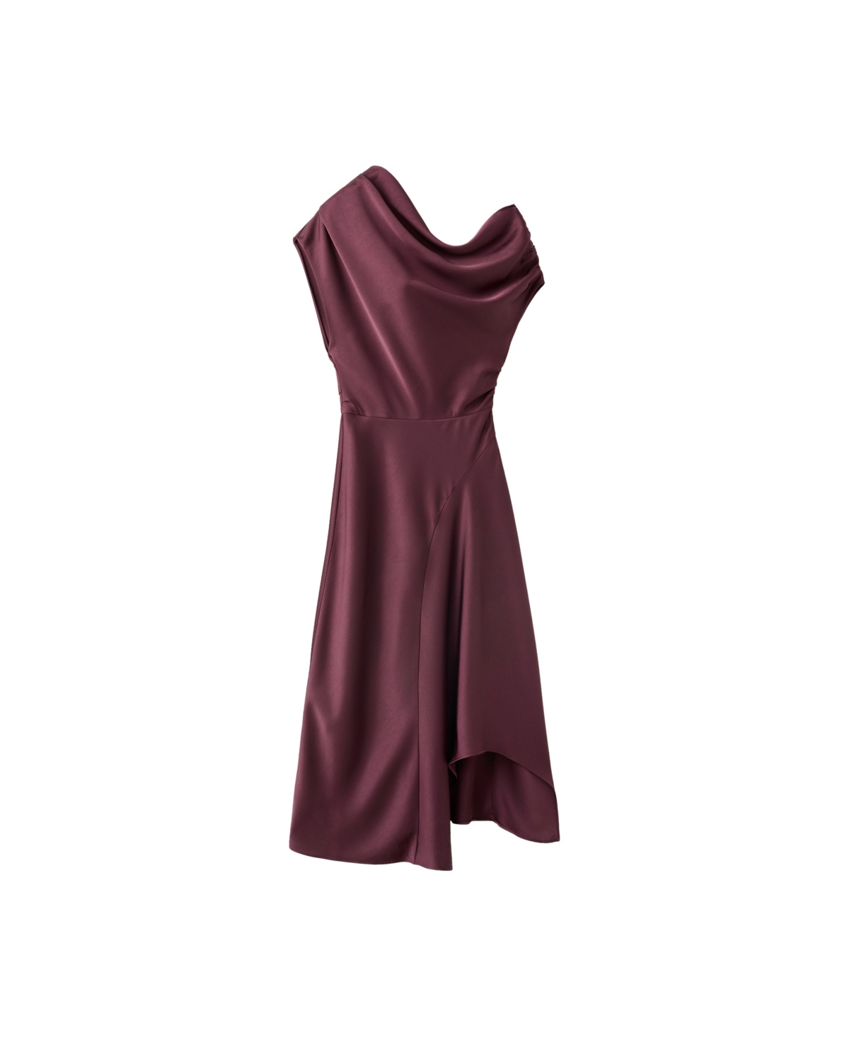 Click here for Mango Womens Asymmetrical Ruched Off-the-Shoulder... prices