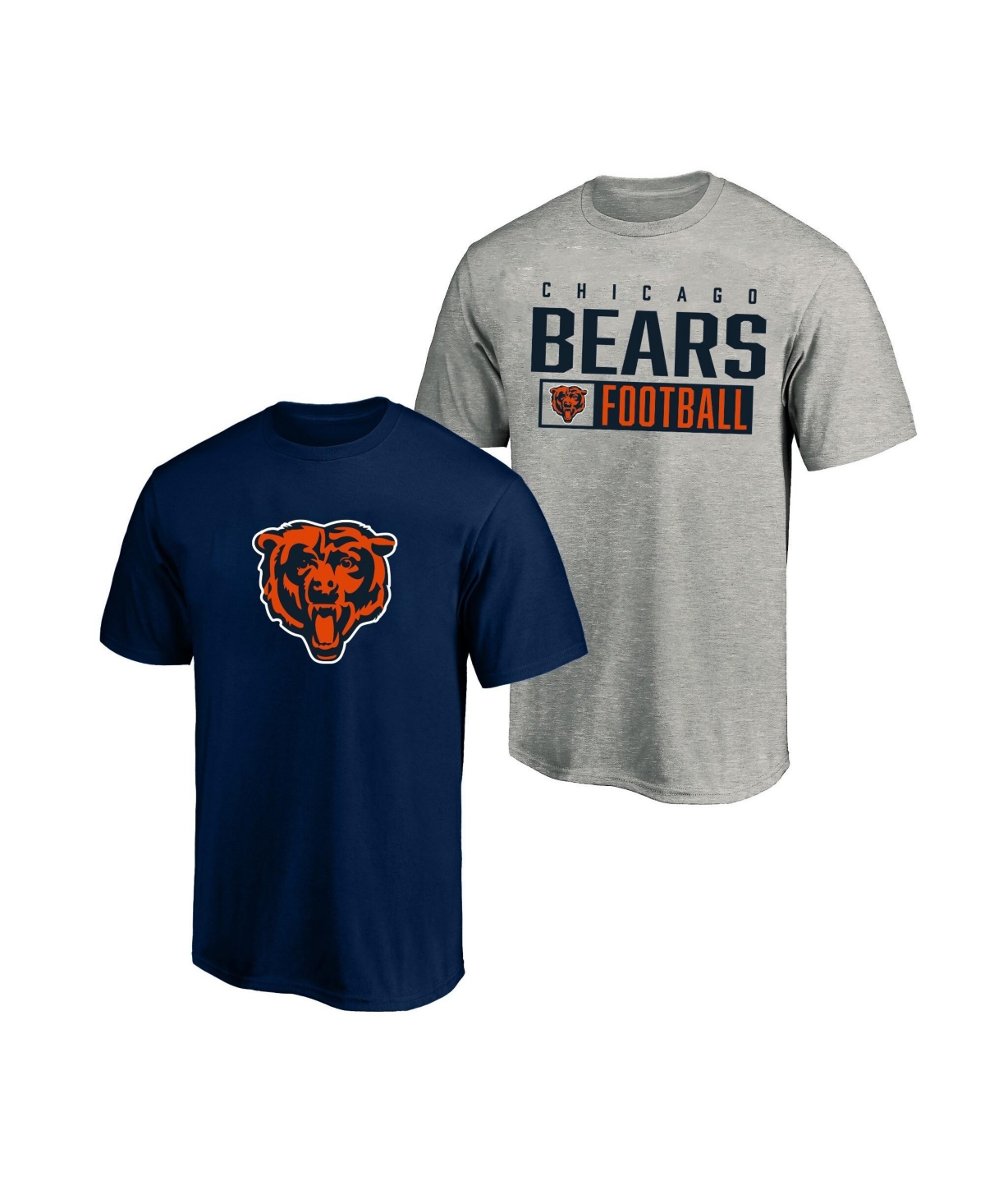 Click here for Fanatics Mens 2-Pack Heather Gray/Navy Chicago Bea... prices