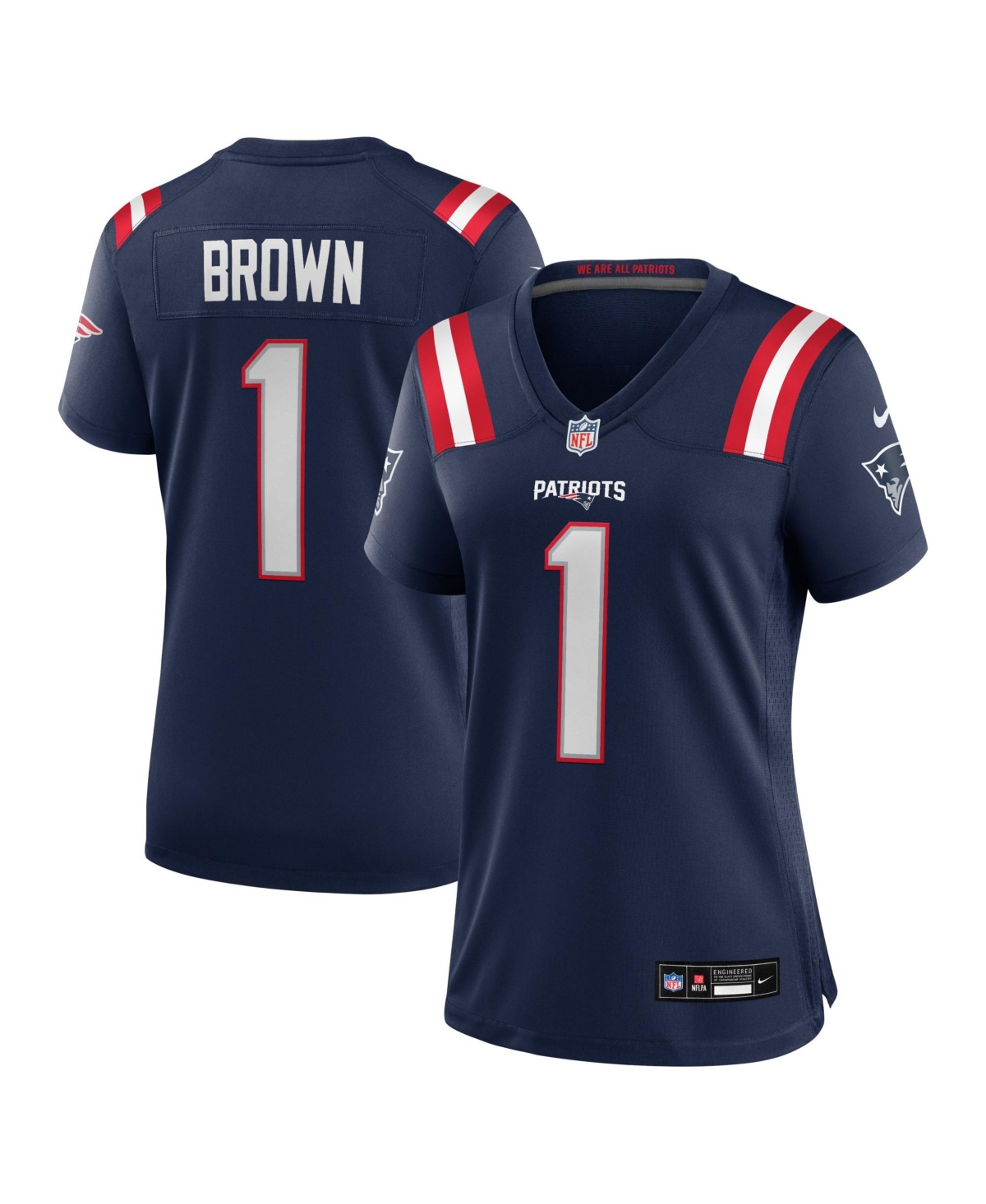Click here for Nike Womens A.j. Brown Navy New England Patriots G... prices