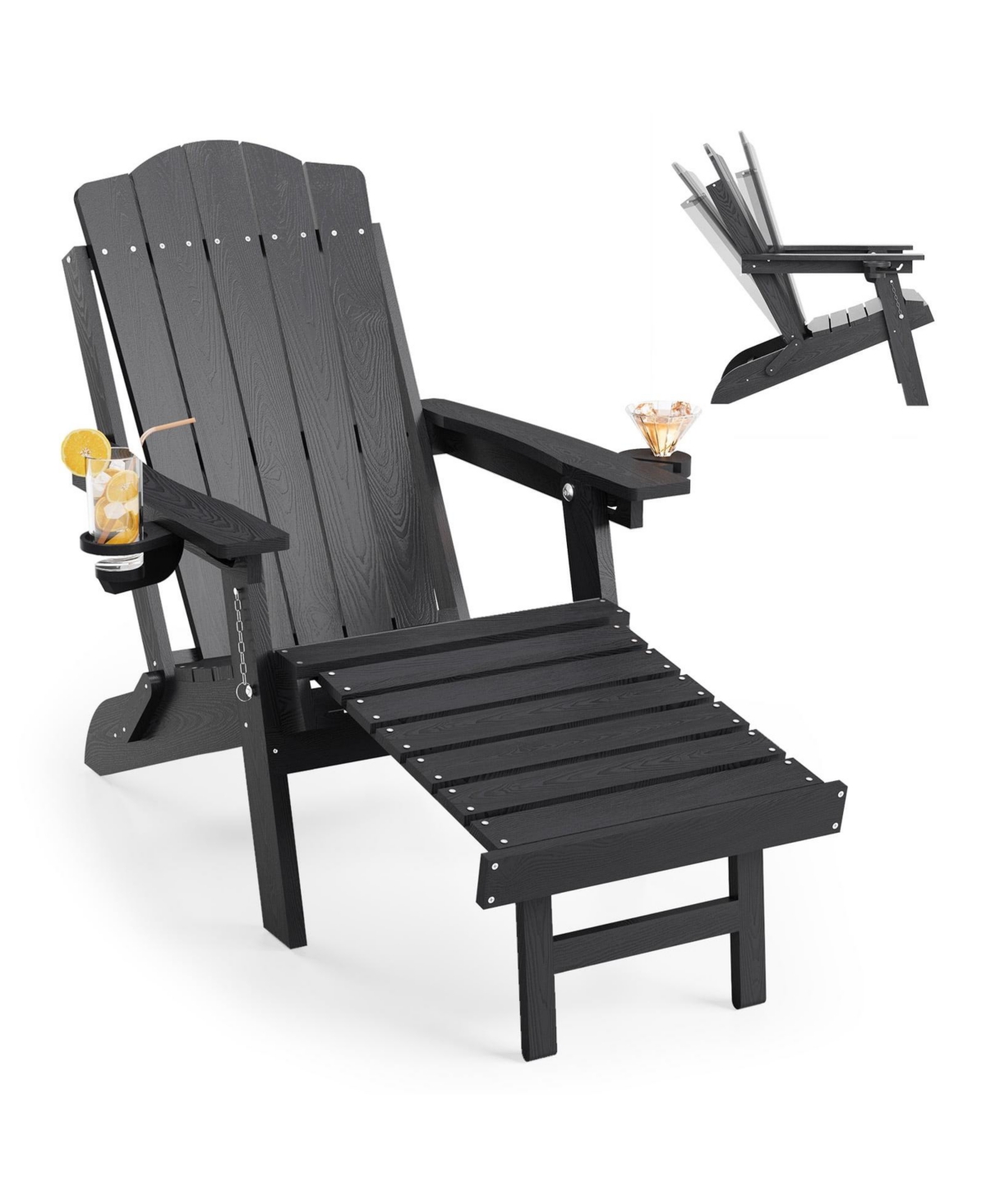 Click here for Gouun Folding Adirondack Chair with Retractable Fo... prices