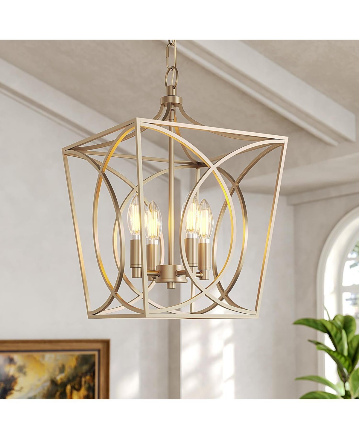 Click here for Tribesigns 4-Light Farmhouse Chandelier  Rustic Me... prices