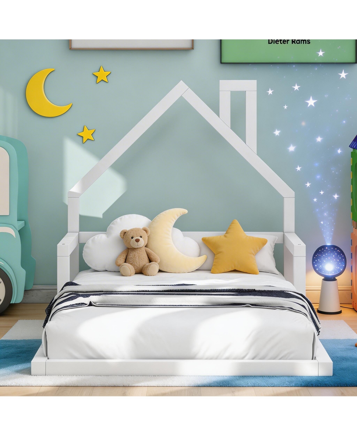 Click here for Sailvan Full Wood Floor Bed Frame with House-Shape... prices