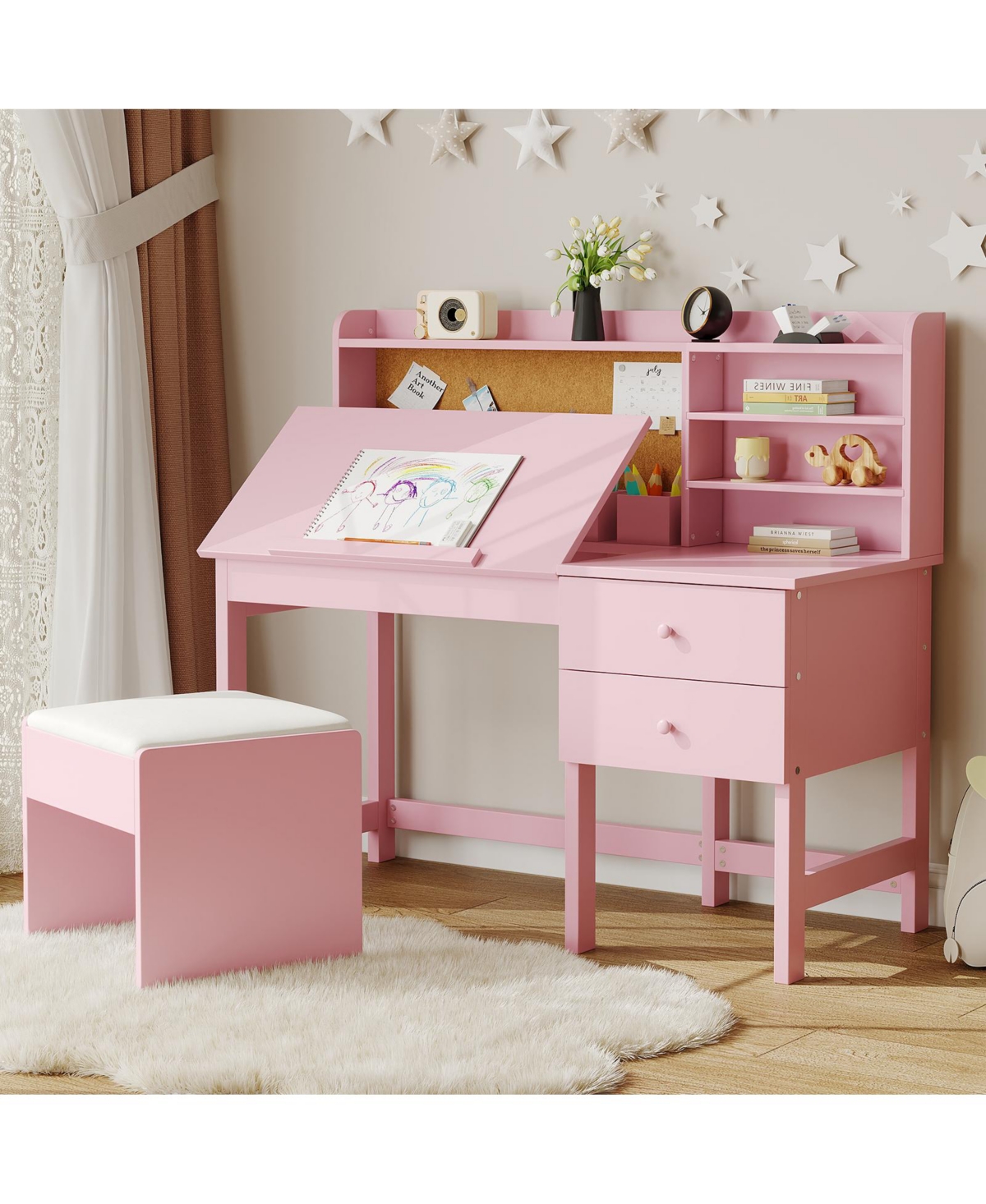 Click here for homfan Adjustable Kids Desk and Chair Set  Wooden... prices