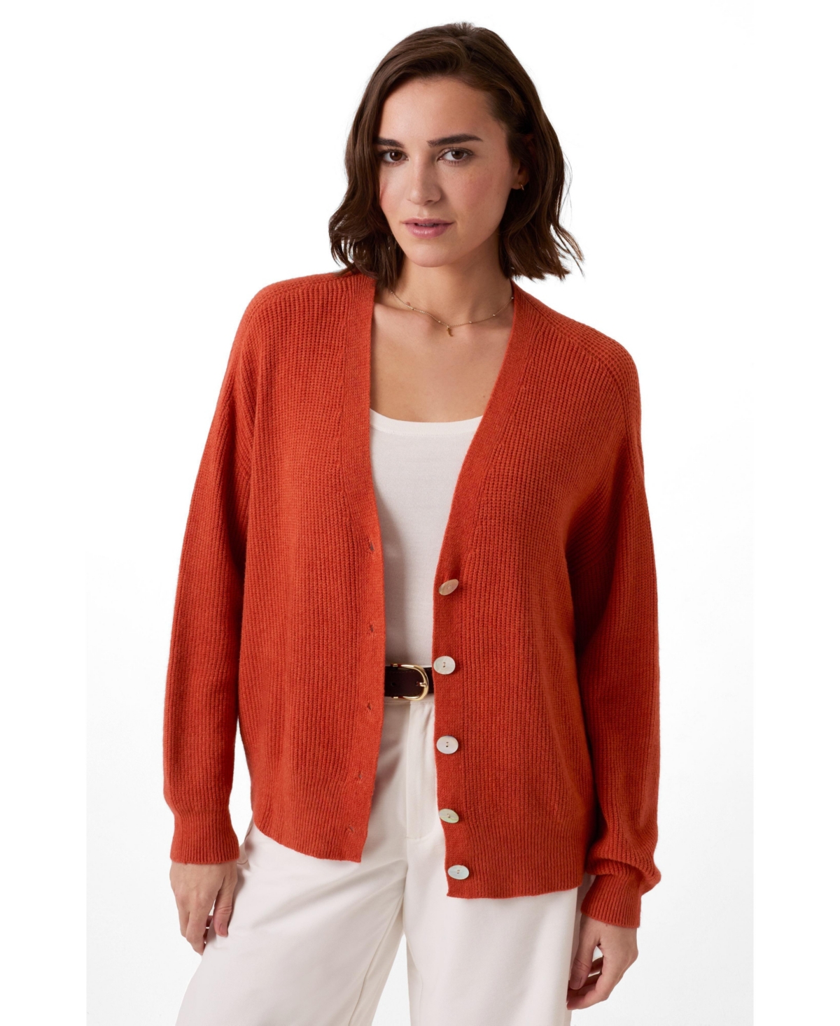 Click here for Celtic & Co. Womens Slouchy Ribbed V-Neck Cardigan... prices