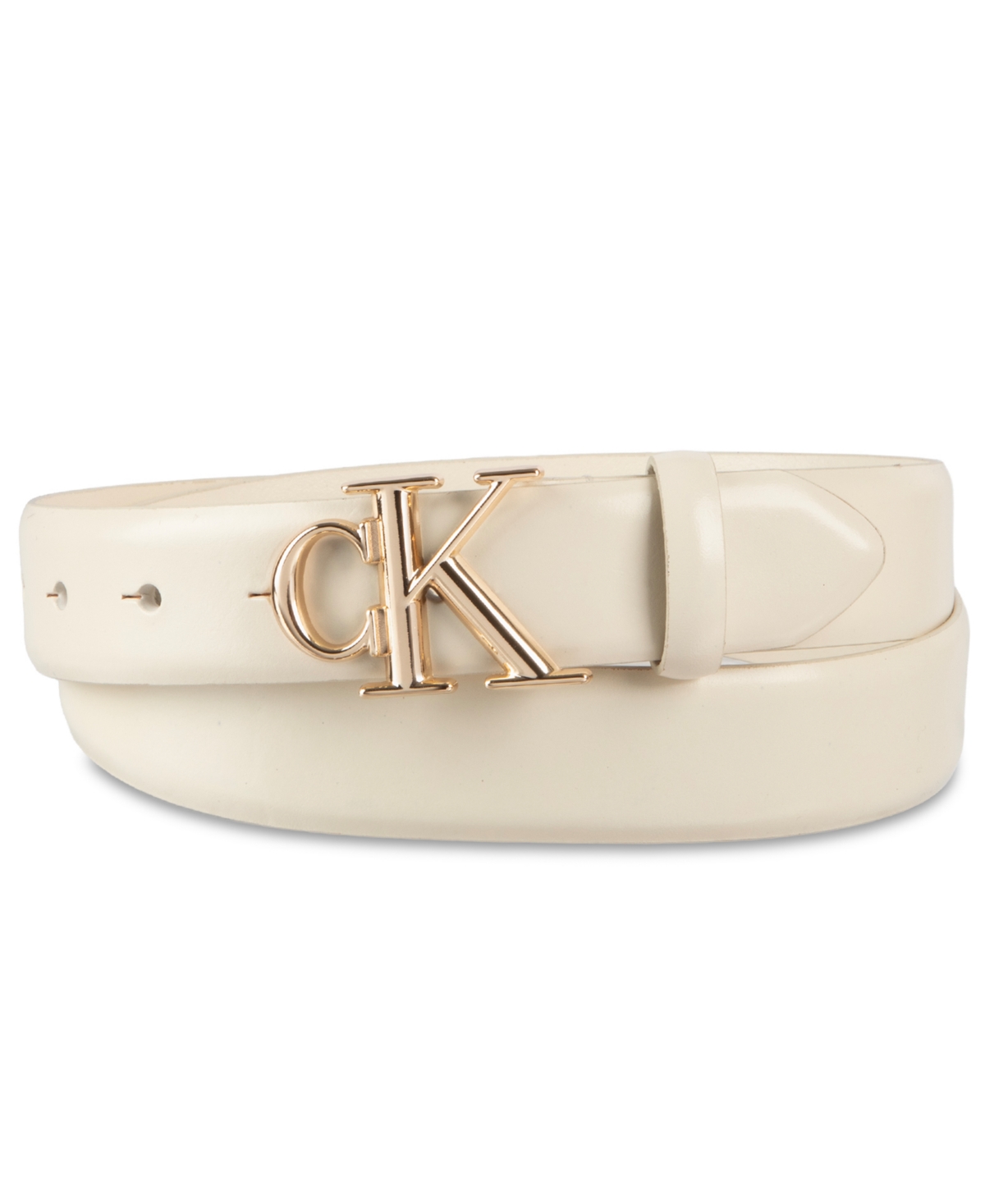 Click here for Calvin Klein Womens Ck Monogram Buckle Skinny Belt... prices