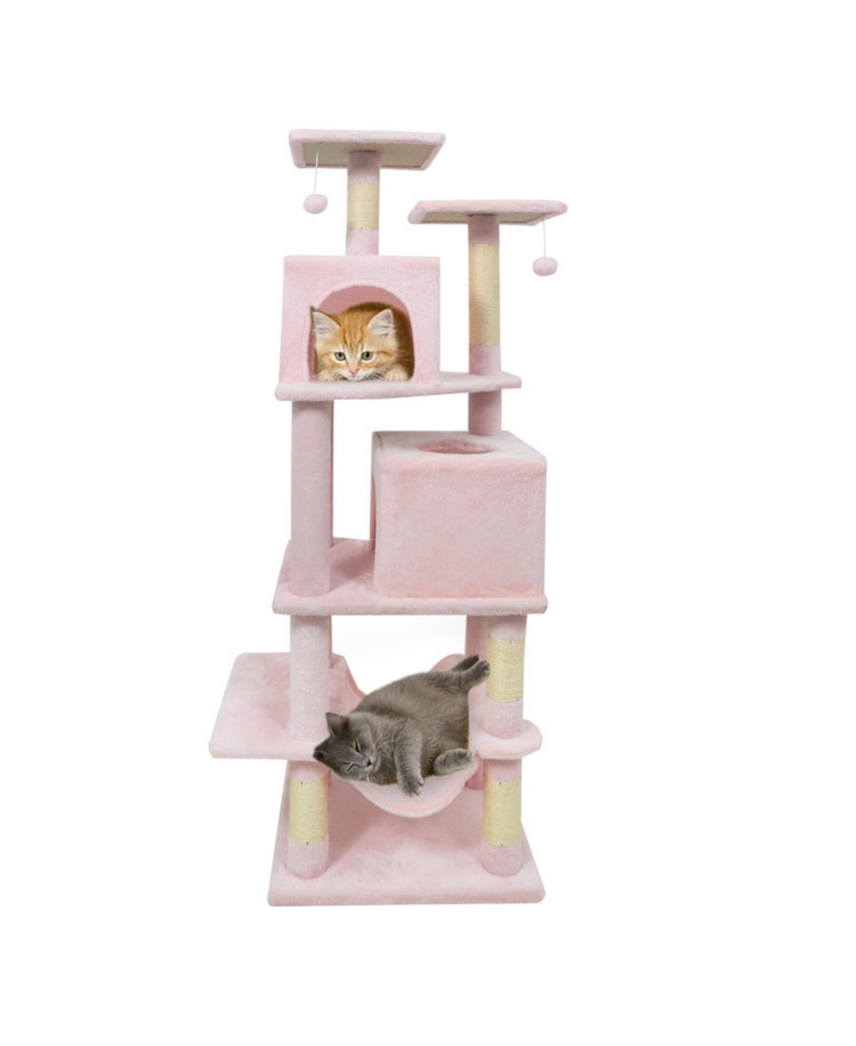 Click here for Hongge Wide-Base 57 Inch Cat Tower with Swinging C... prices