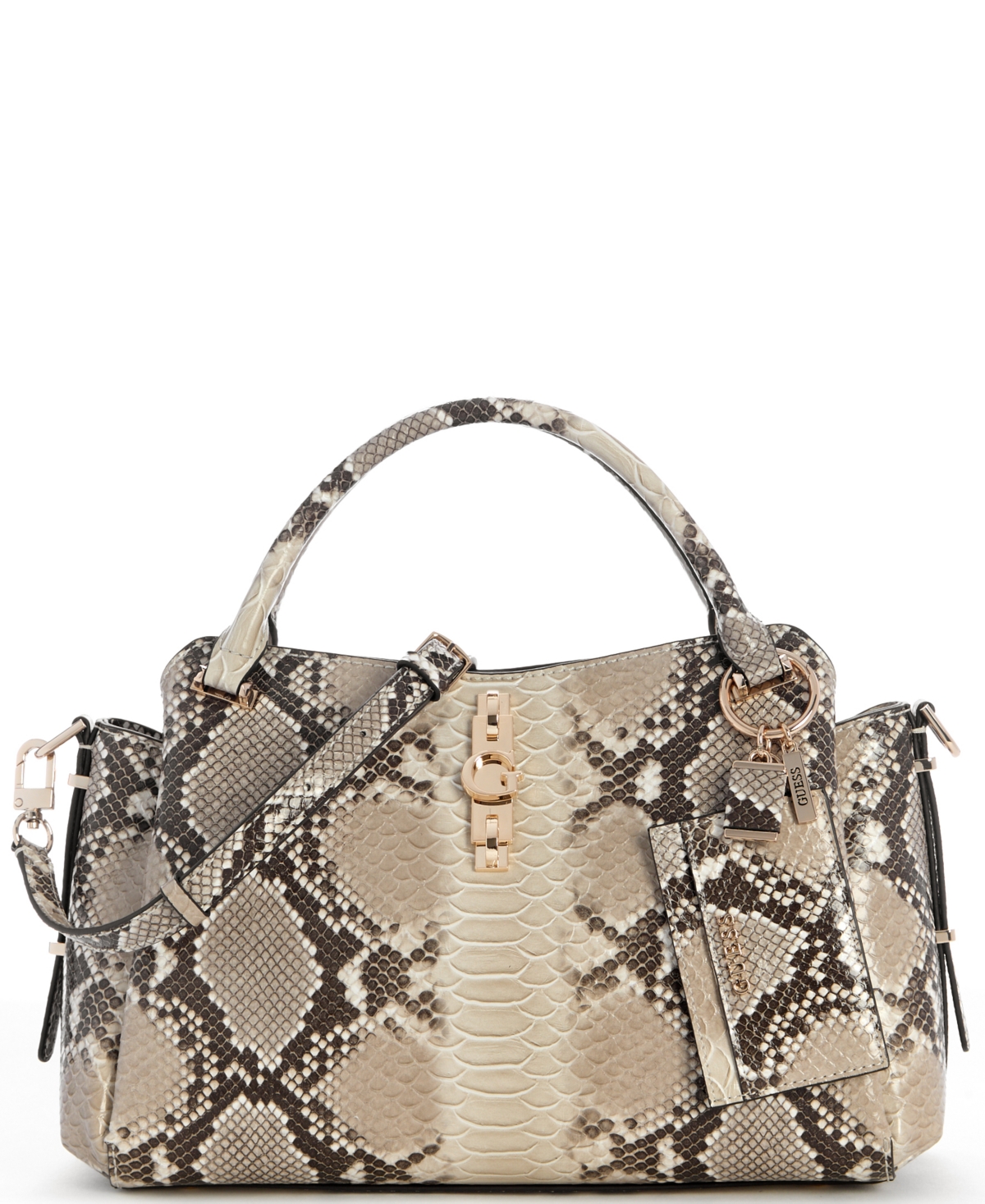 Click here for Guess Yvonne Girlfriend Medium Satchel Handbag - N... prices