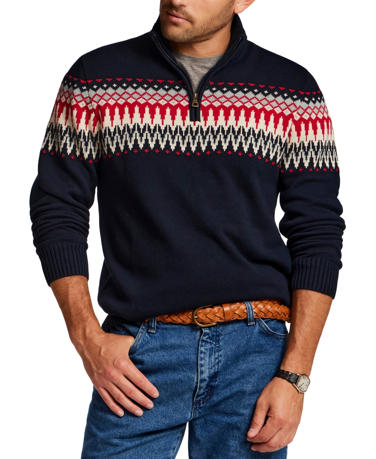 Click here for Weatherproof Vintage Mens Nordic Yoke Quarter-Zip... prices