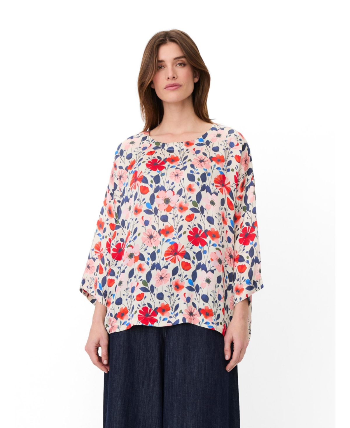 Click here for Masai Copenhagen Womens Floral 3/4-Sleeve Relaxed... prices