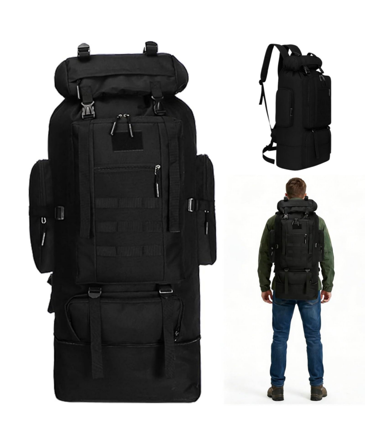 Click here for Piscifun 100L Waterproof Molle Hiking Backpack Lar... prices