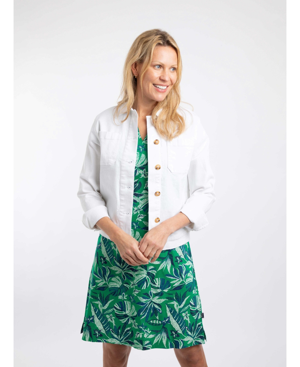 Click here for Weird Fish Womens Rosanna Canvas Jacket - White prices