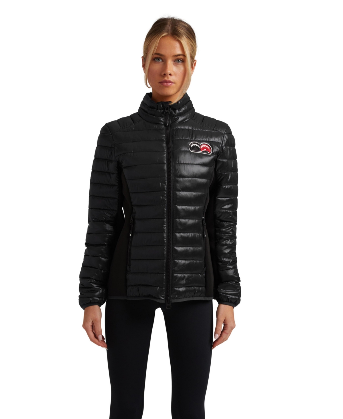 Click here for JACK1T Womens Short Funnel-Neck Puffer Jacket - Bl... prices