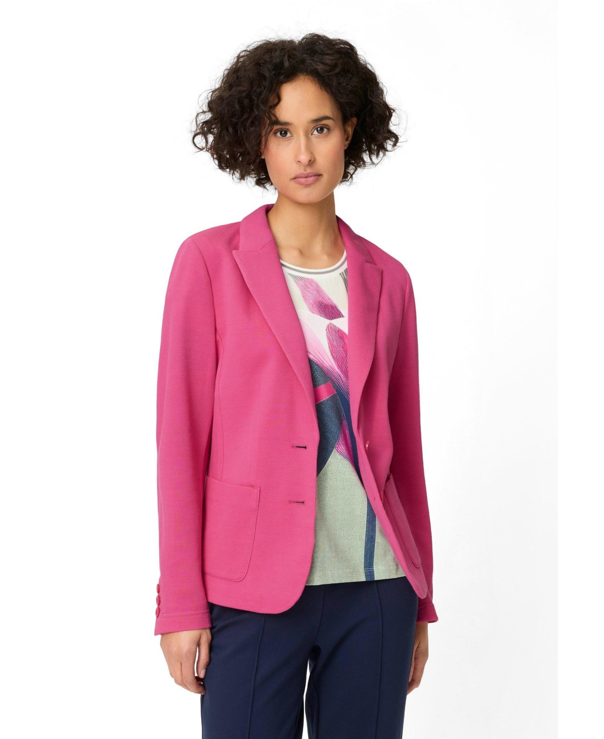 Click here for Olsen Womens Pique Blazer - Electric fuchsia prices