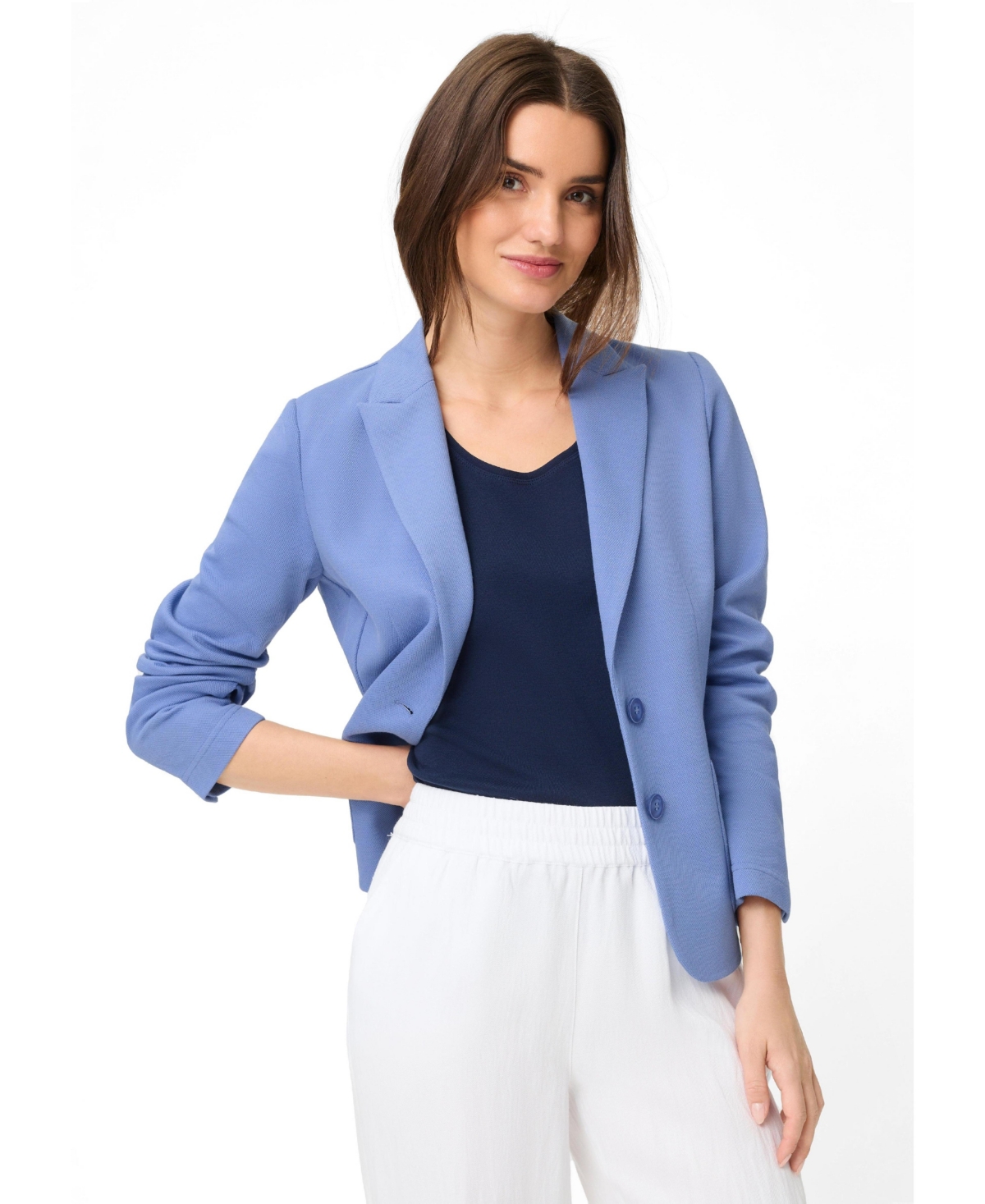 Click here for Olsen Womens Pique Blazer - Bay blue prices