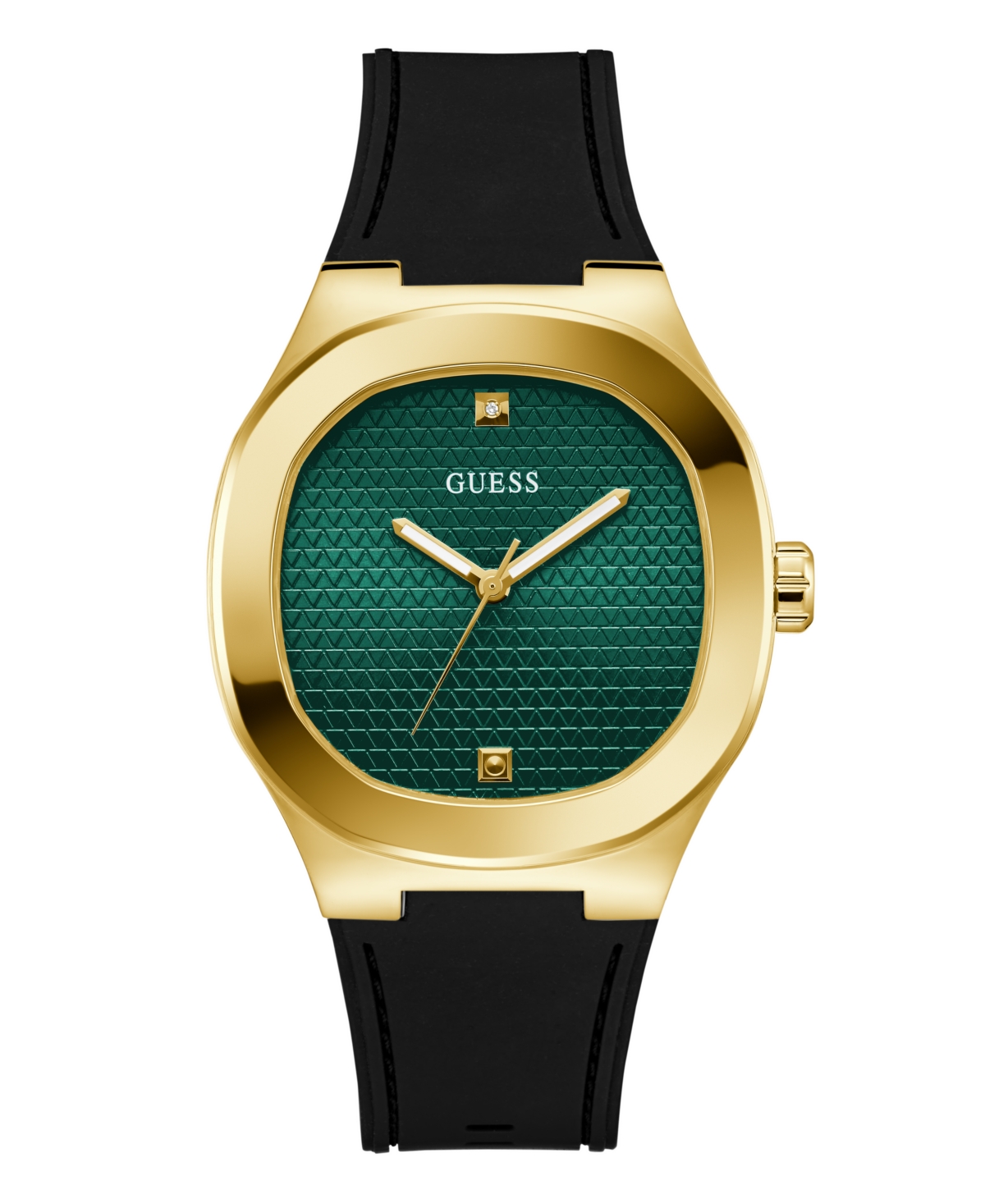 Click here for Guess Mens Quartz Black Silicone Watch 42mm - Blac... prices