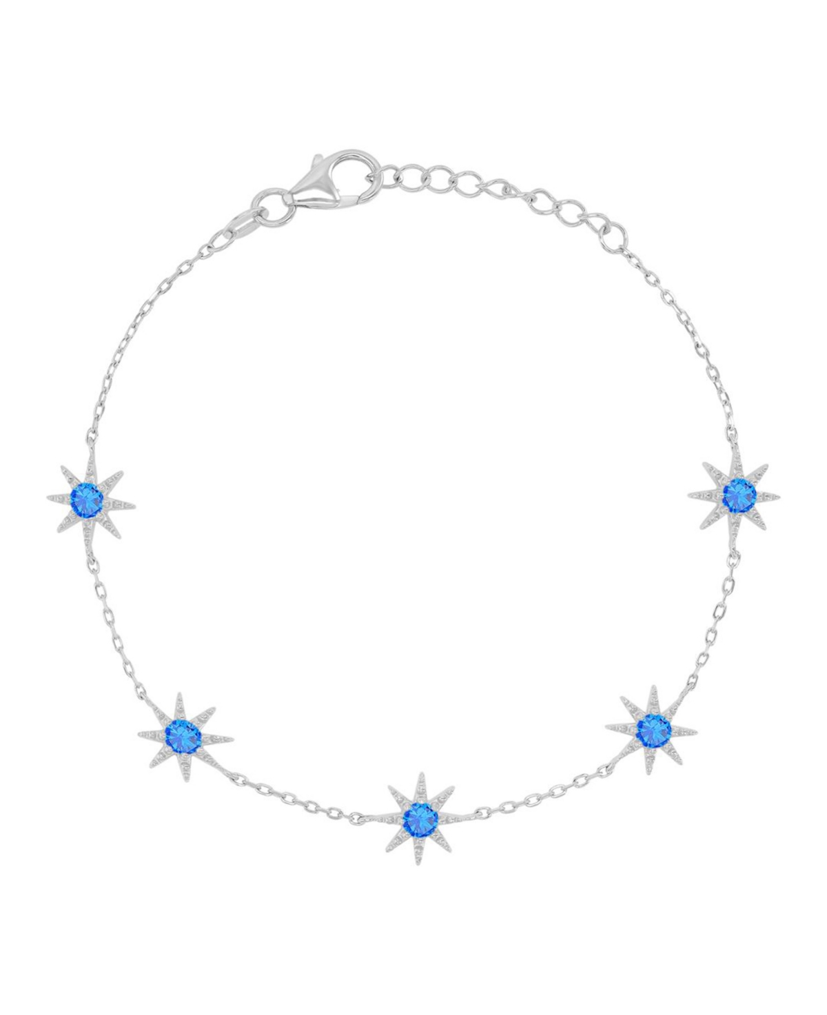 Click here for Macys Rhodium Over Sterling Silver Blue Spinel Sun... prices