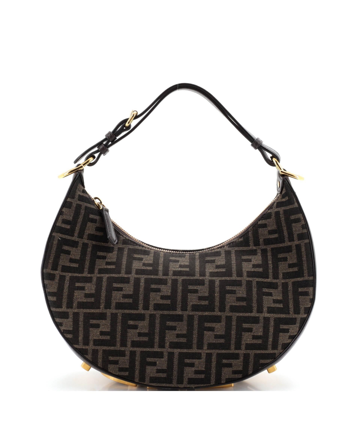 Click here for Pre-Owned Fendi Small Fendigraphy Bag Zucca Canvas... prices
