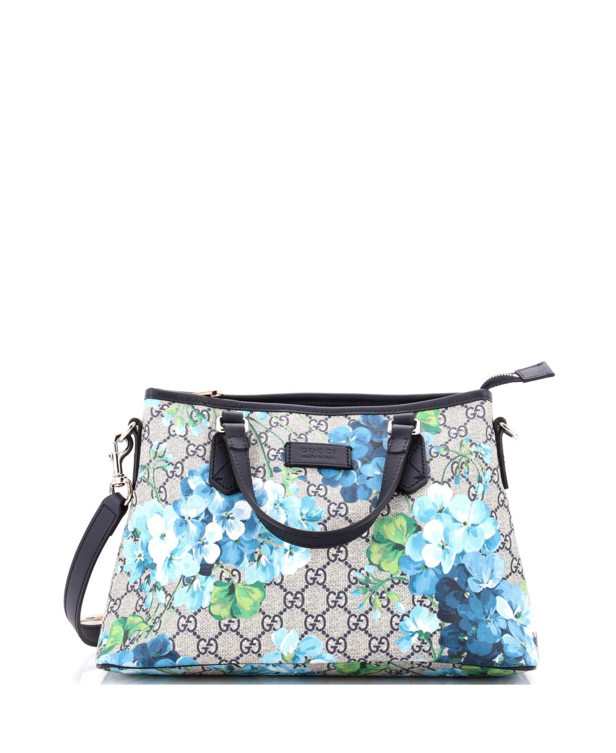 Click here for Pre-Owned Gucci Medium Convertible Zip Tote Blooms... prices